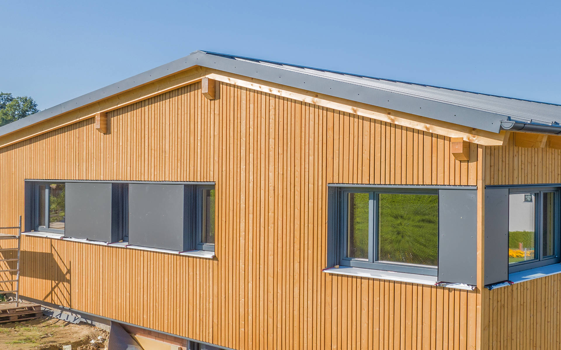 3D-Fassade - Easy Rhombus Blackline | Holz Hirsch, Eging